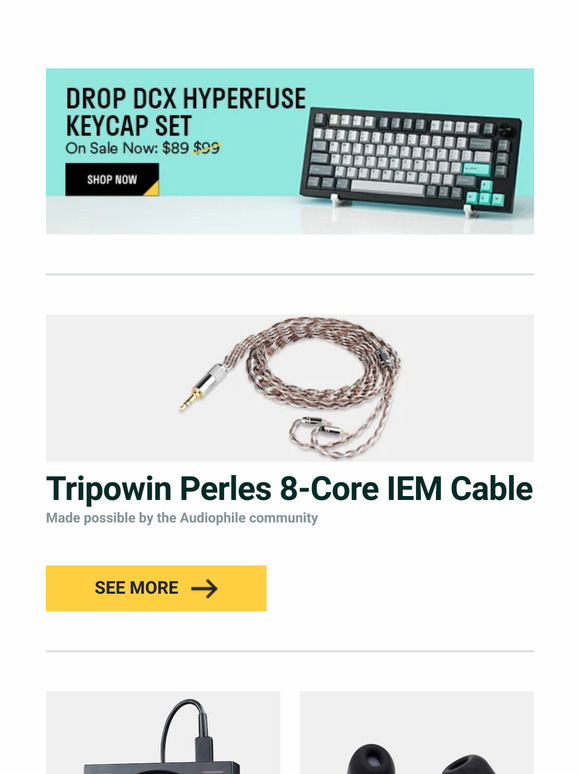 Massdrop: Tripowin Perles 8-Core IEM Cable, EPOS GSX 1000 2nd Edition ...