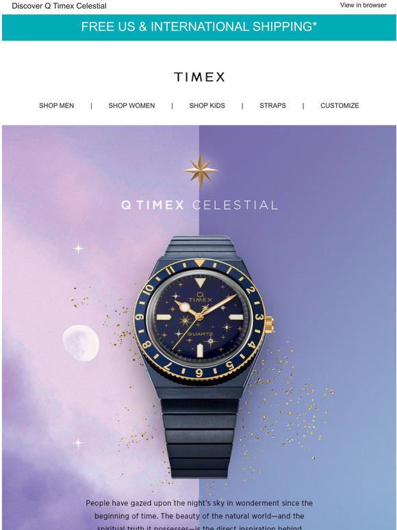 Timex: Q Timex Celestial - Breathe the Magic | Milled