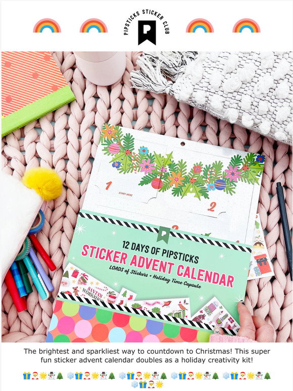 Pipsticks: 🎄Order NOW in time to countdown - Sticker Advent Calendars ...