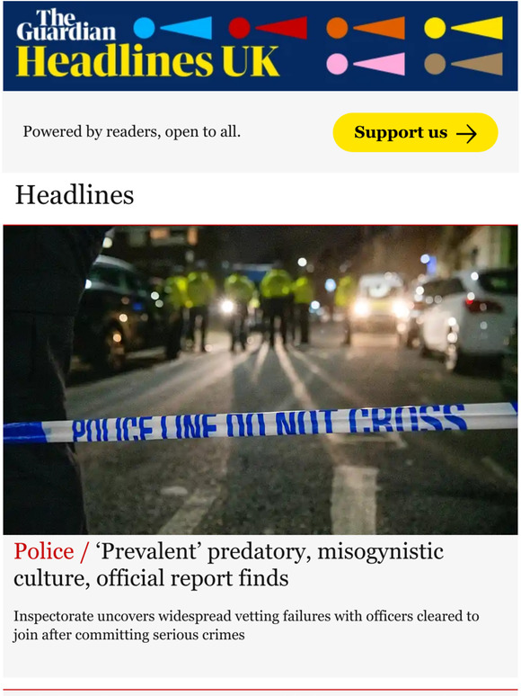 The Guardian: The Guardian Headlines: ‘Prevalent’ predatory ...
