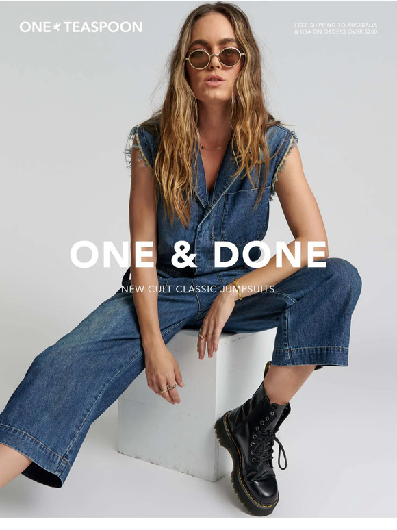 One Teaspoon: ONE & DONE LUXE | New Easy Cult Jumpsuits | Milled