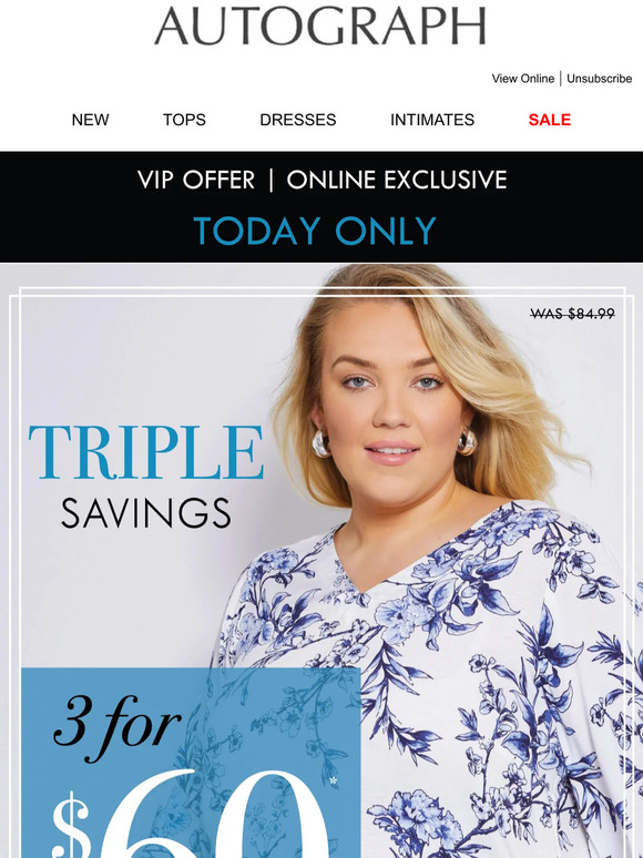 Autograph Fashion: 💥 TRIPLE Your Saving with 3 for $60! | Milled