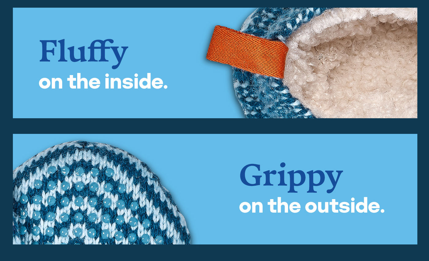 Bombas: New: Sherpa-Lined Gripper Slippers | Milled