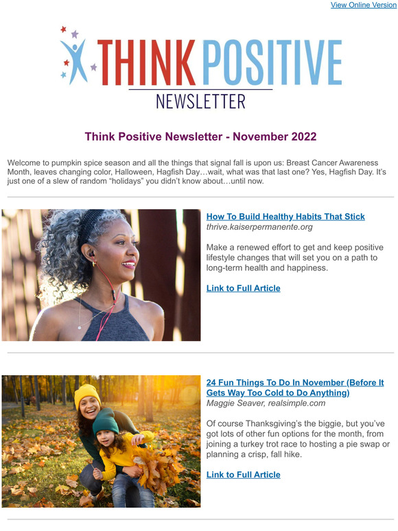 Positive Promotions: Think Positive Newsletter November 2022 ...