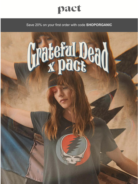 PACT Apparel: Grateful Dead collab selling fast. ⚡️⚡️⚡️ | Milled