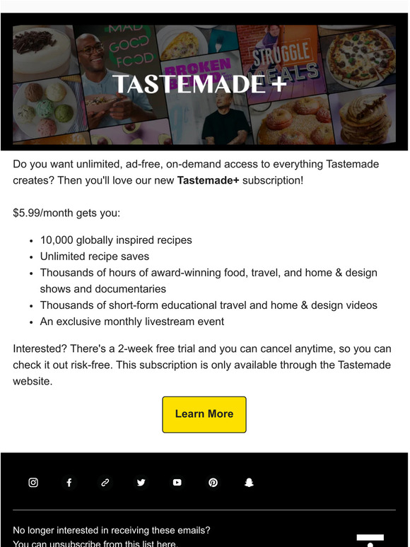Tastemade: Introducing Tastemade+ 🚀 | Milled