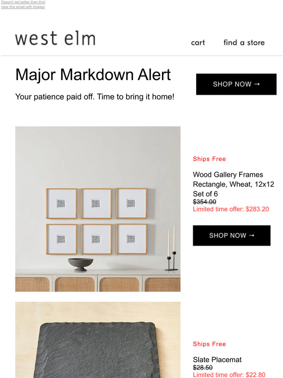 West Elm: Multi-Mat Wood Gallery Frames - Wheat is on *sale* but going ...