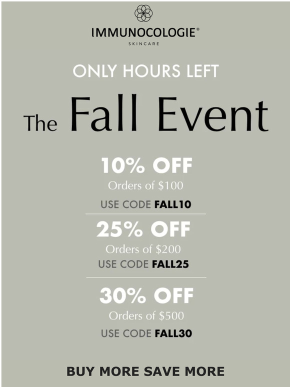 Immunocologie: ONLY HOURS LEFT | Milled