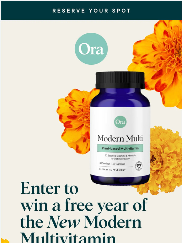 Ora Organic: New multivitamin reservation list growing fast! | Milled