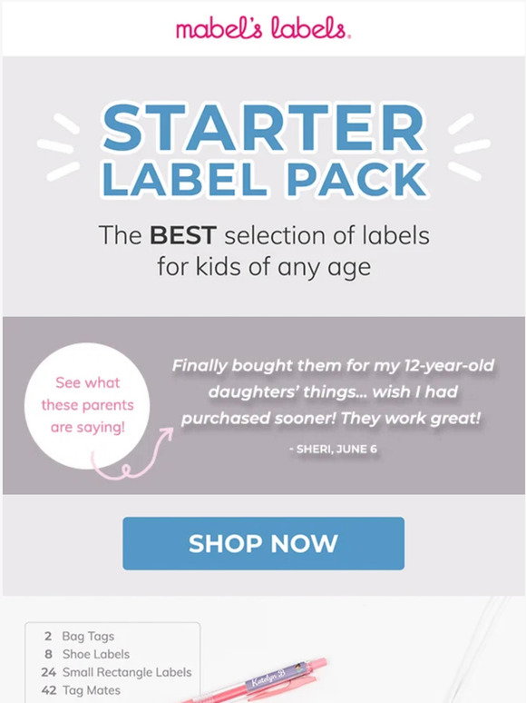 Mabel's Labels: Kid-approved labels for parents on a budget! 🥳 | Milled