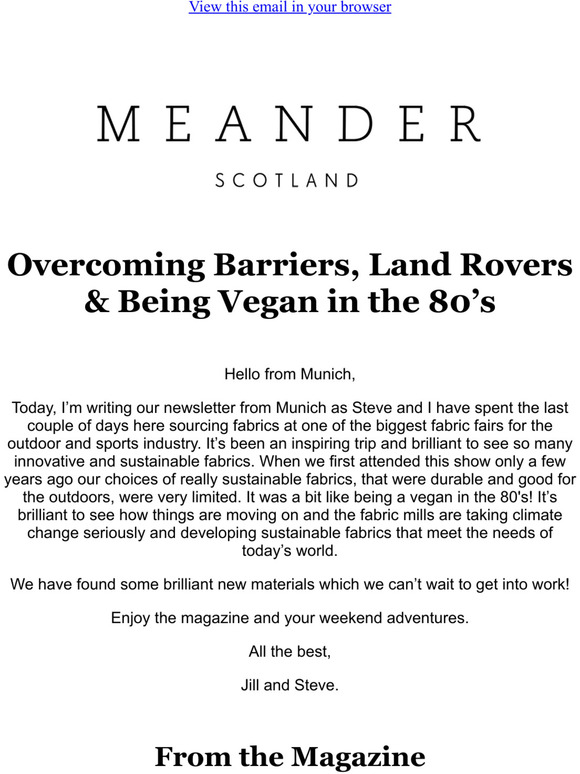 Meander: Issue 48: Overcoming Barriers, Land Rovers & Being Vegan in ...