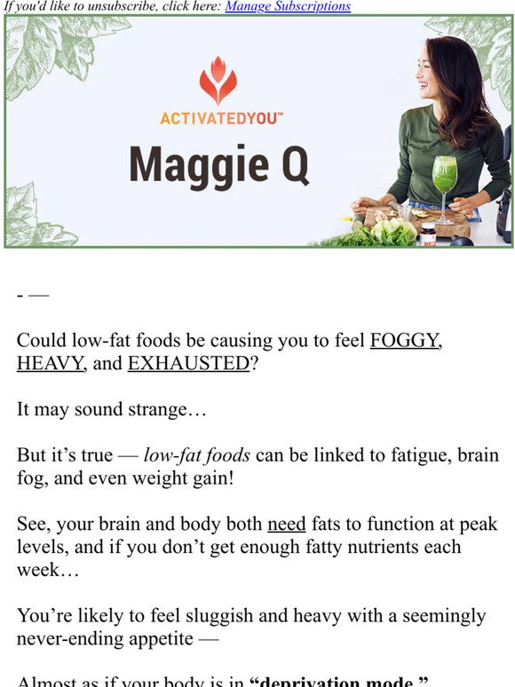 Activated You: MYTH BUSTING: Let's talk about fats. | Milled