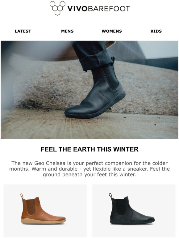 Vivobarefoot: New Geo Chelsea Boots | Milled