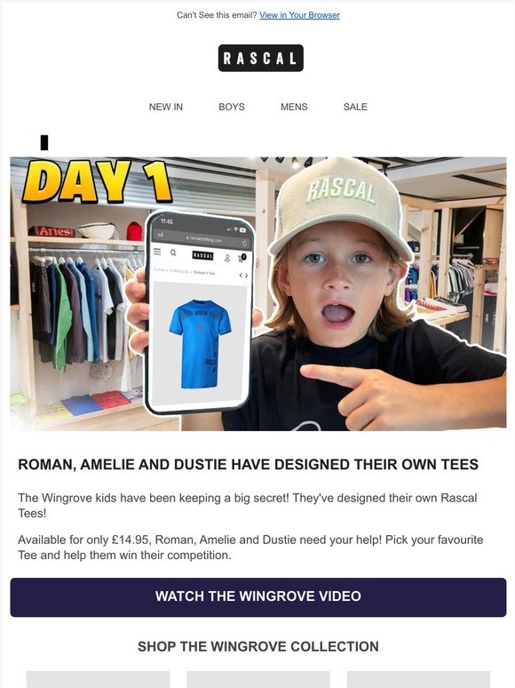 Rascal Clothing: Roman, Amelie & Dustie Design Their Own Rascal Tees👀 ...