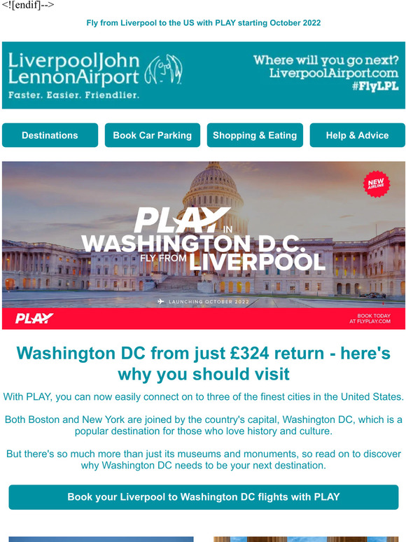 Liverpool Airport: Liverpool to Washington DC from just £324 return ...