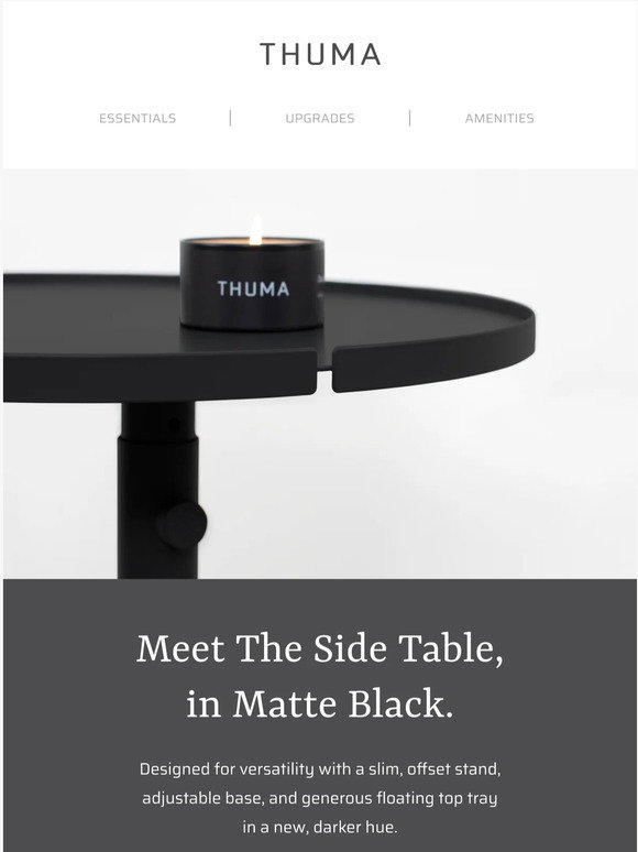 Thuma: Meet The Side Table, in Matte Black. | Milled