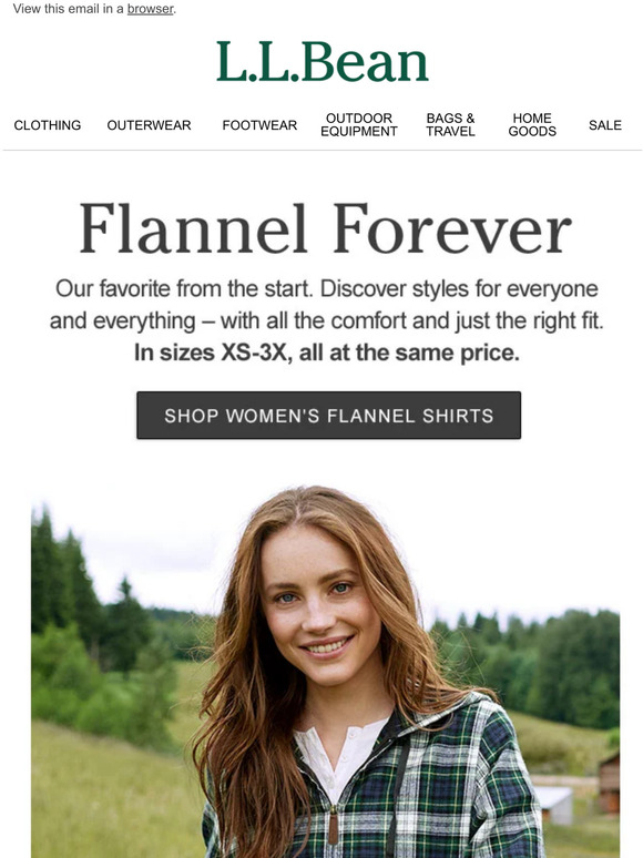 L.L.Bean: The Original Source for The Best Flannel Shirts | Milled