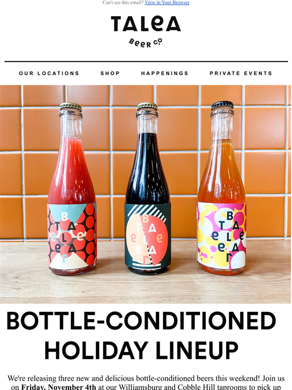 Talea Beer: Today’s Release: Limited Edition Bottles! 🎉 | Milled