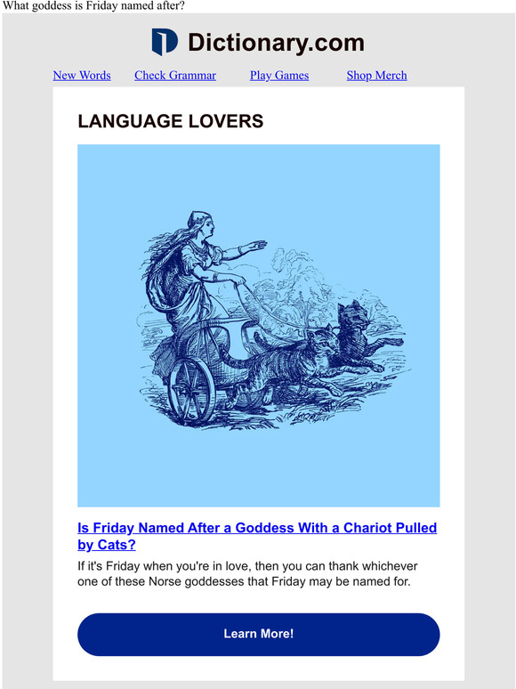 Dictionary.com: Who Is "Friday" Named For? | Milled