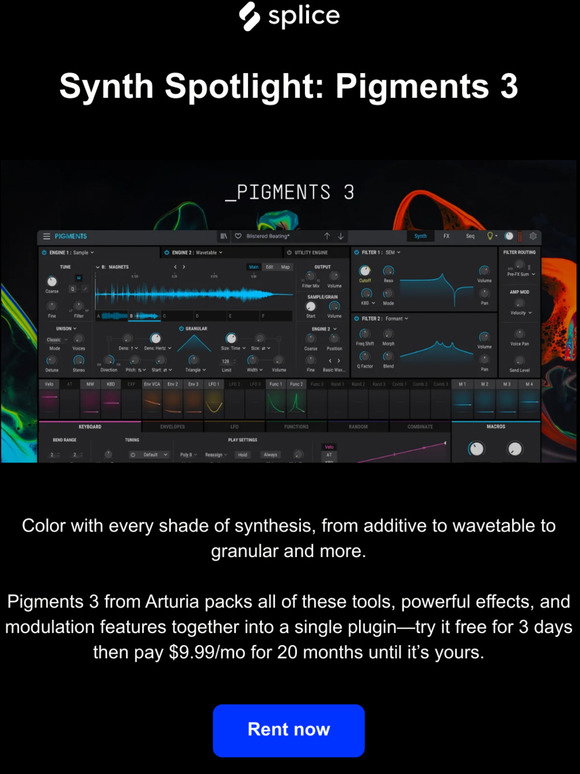 Splice: Every shade of synth. | Milled