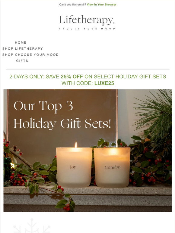 Lifetherapy: Our Best-Selling Holiday Gift Sets | Milled