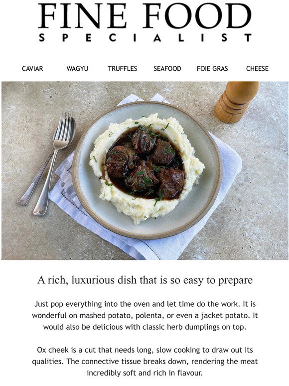 Fine Food Specialist: Ox Cheek Braised with Stout and Chilli | Milled