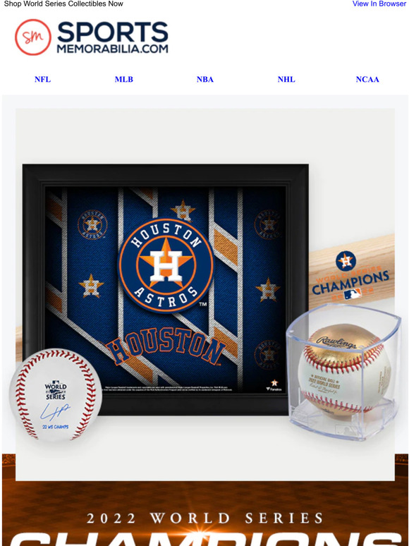 Sports Memorabilia: Congratulations Astros - World Series Champs! | Milled