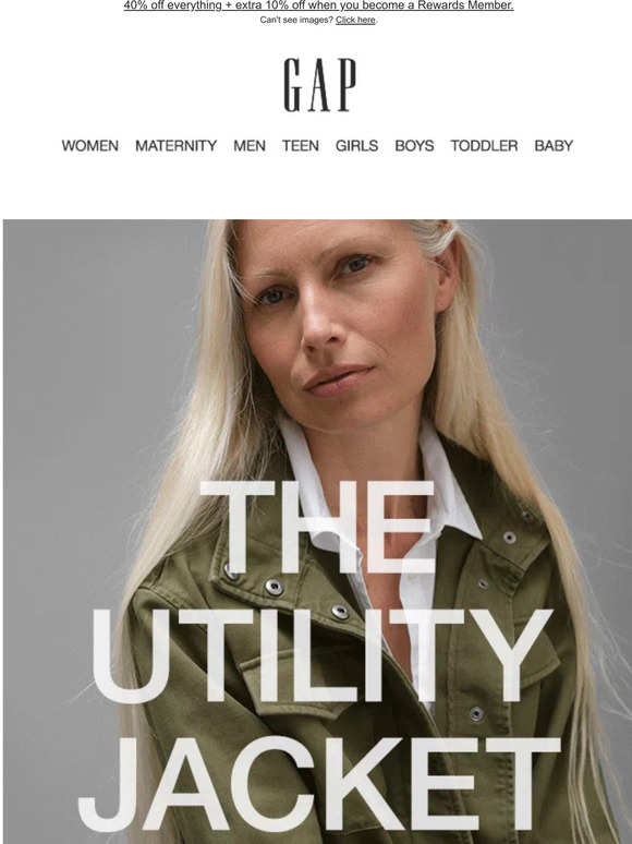 Gap: Fall happenings — MEET THE UTILITY JACKET | Milled