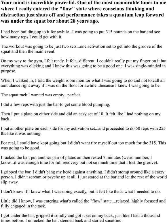 FitStep: How I squatted 315 lbs for 40 reps (non-stop)...mindset trick ...