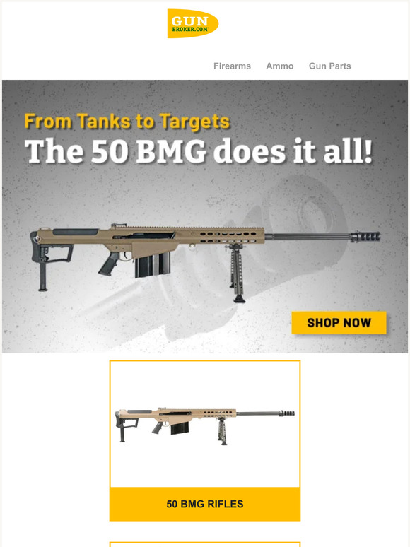 GunBroker: From Tanks to Targets. The 50 BMG does it all! | Milled