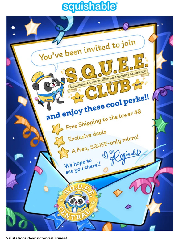 Squishable: Join Squee Club! For the elite Squisher! | Milled