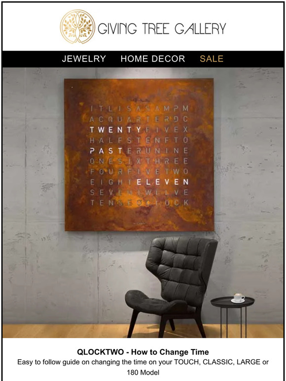 The Giving Tree Gallery: QLOCKTWO - How to Change Time | Milled