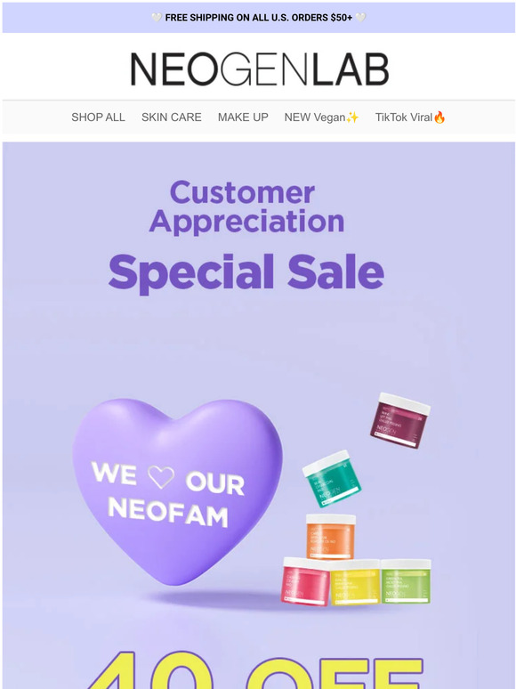 Neogen: 40% OFF for NEOFAM🤍💜 Last Day of Customer Appreciation Sale🥰 ...