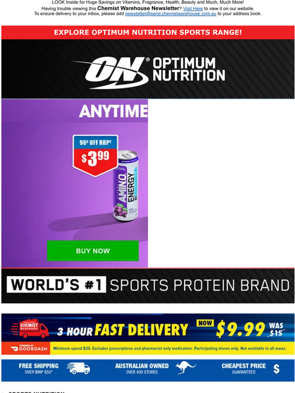 My Chemist: Explore Optimum Nutrition Sports Range! | Milled