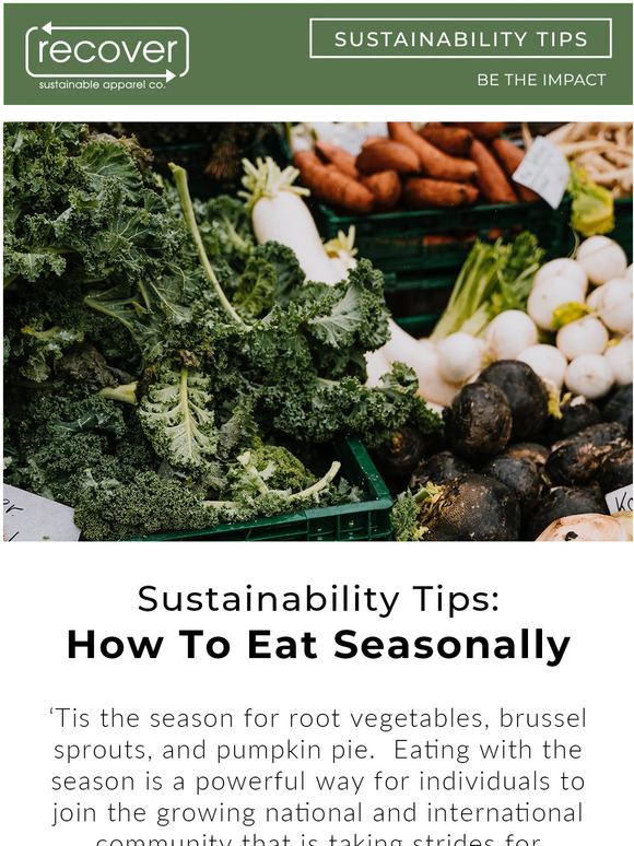 Recover: Sustainability Tips: How To Eat Seasonally | Milled