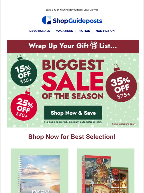 Guideposts: ️ Shop Now! Biggest Sale of the Season ️ | Milled