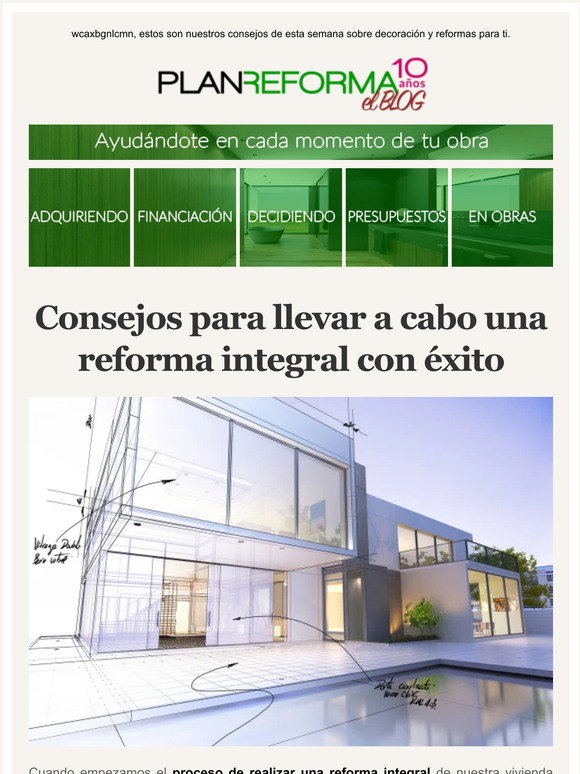Plan Reforma: ¡Consejos para realizar una reforma con éxito! 👌 | Milled