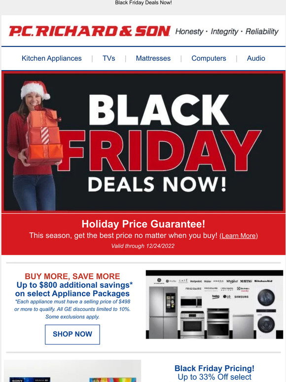 PC Richard & Son: Start shopping with our Holiday Price Guarantee! | Milled