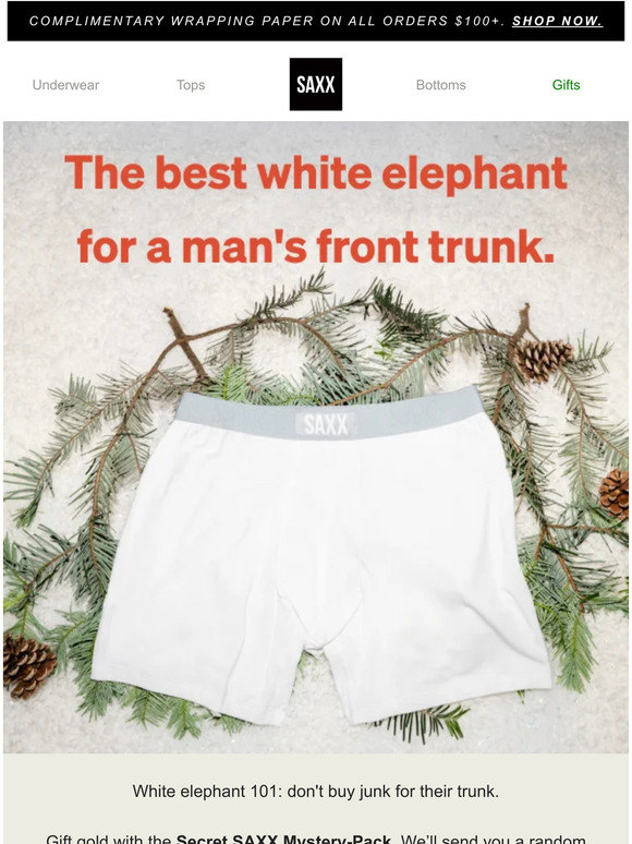 SAXX: The best white elephant for his trunk 🐘 | Milled