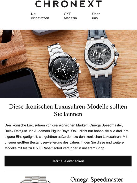 CHRONEXT: Diese ikonischen Luxusuhren-Modelle sollten Sie kennen | Milled