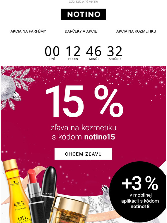 Notino: 18% zľava na kozmetiku končí už o pár hodín. 🛒 | Milled