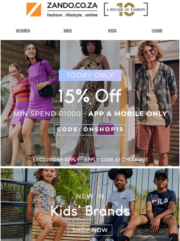 Zando: 📱 App & Mobile Exclusive: 15% Off Today Only | Milled