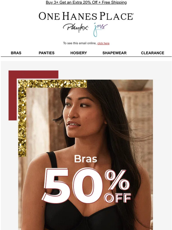 Hanes: Shine this Holiday in Bras 50% Off | Milled