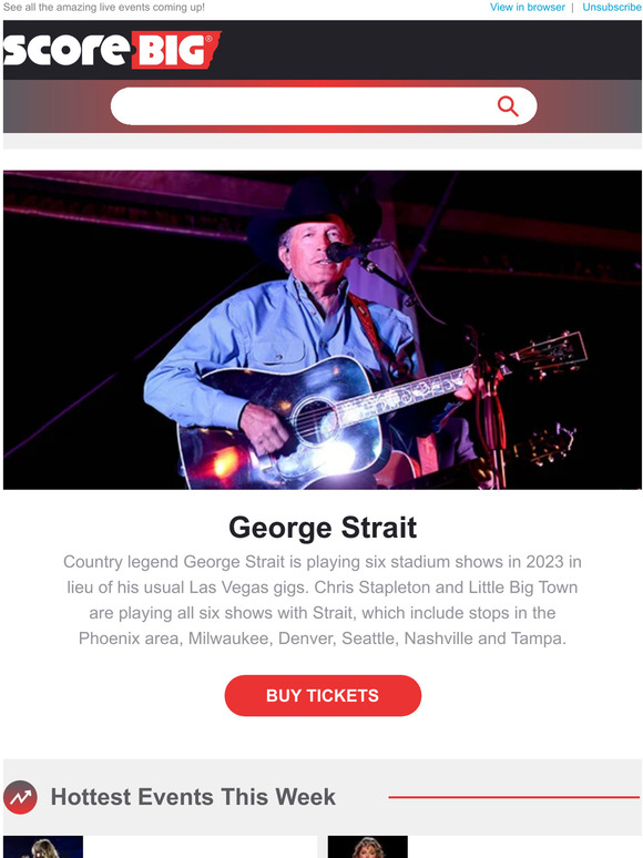 ScoreBig: George Strait / Taylor Swift / Shania Twain / The Nutcracker ...