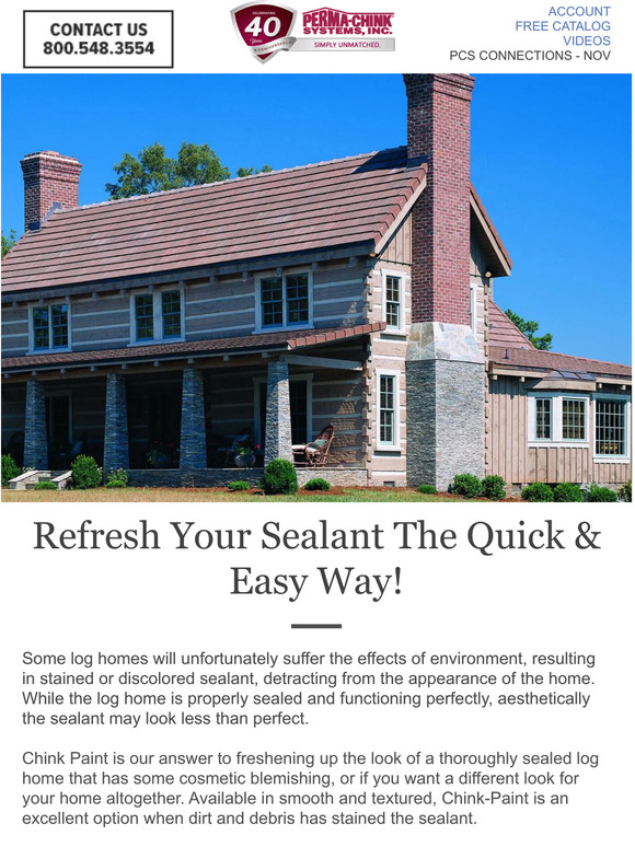 Perma-Chink Systems: Freshen Your Log Home With Chink Paint! | Milled