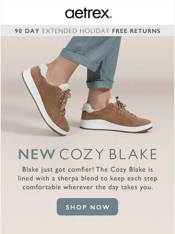 Aetrex: NEW Cozy Blake ☕ Sherpa-Lined Sneakers | Milled