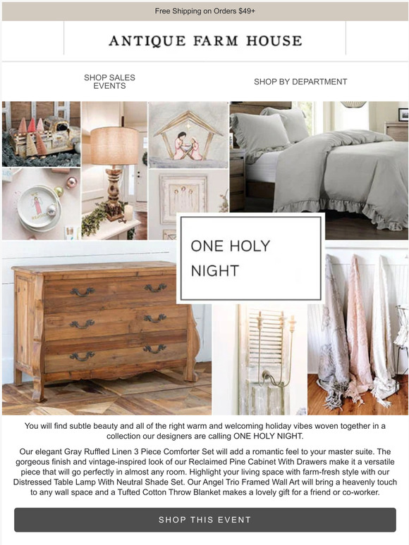 Antique Farmhouse: ️{ONE HOLY NIGHT} event launched... | Milled