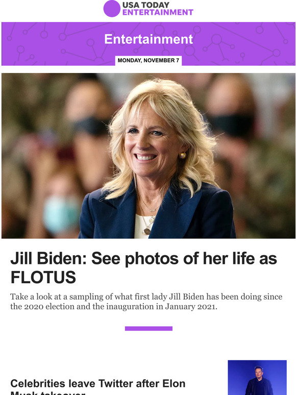 USA TODAY: Entertainment: Jill Biden: See photos of her life as FLOTUS ...