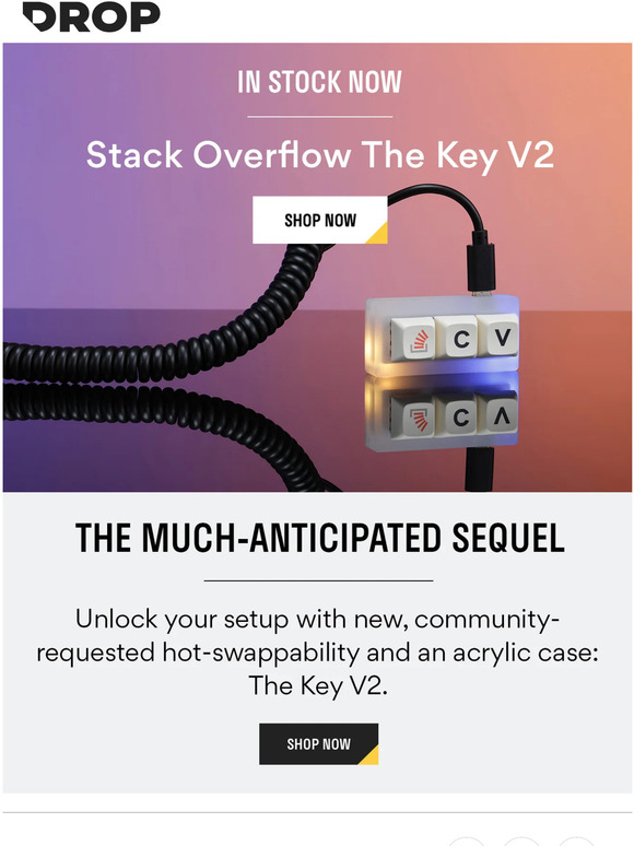 Drop: Now In Stock: Stack Overflow The Key V2 Macropad | Milled