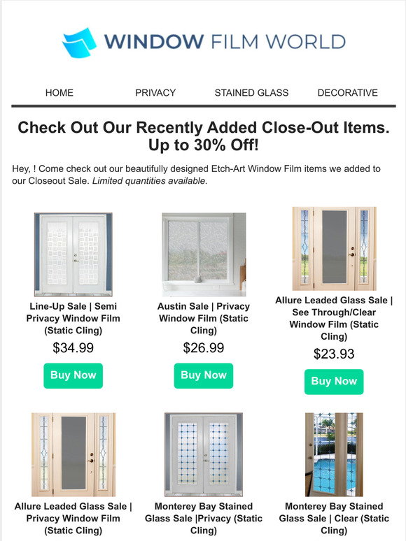 Window Film World: More than 30% off of Etch Art from Window Film World ...